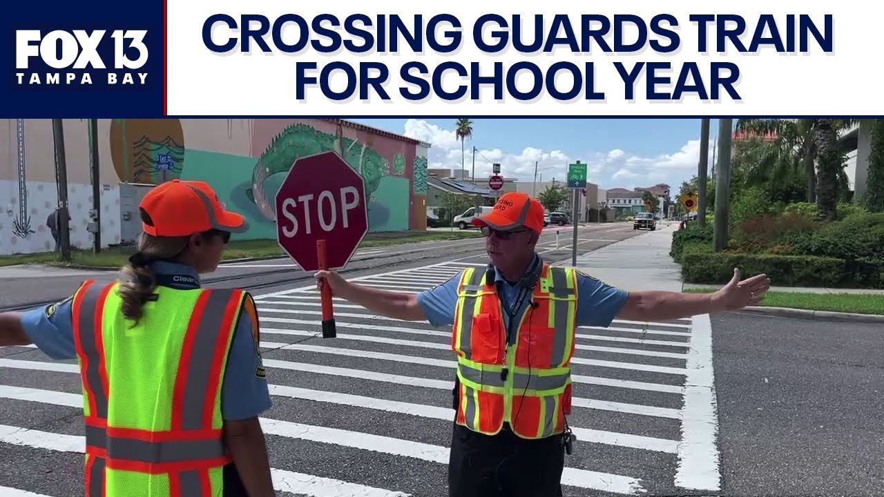 Crossing guards prepare for new school year - YouTube