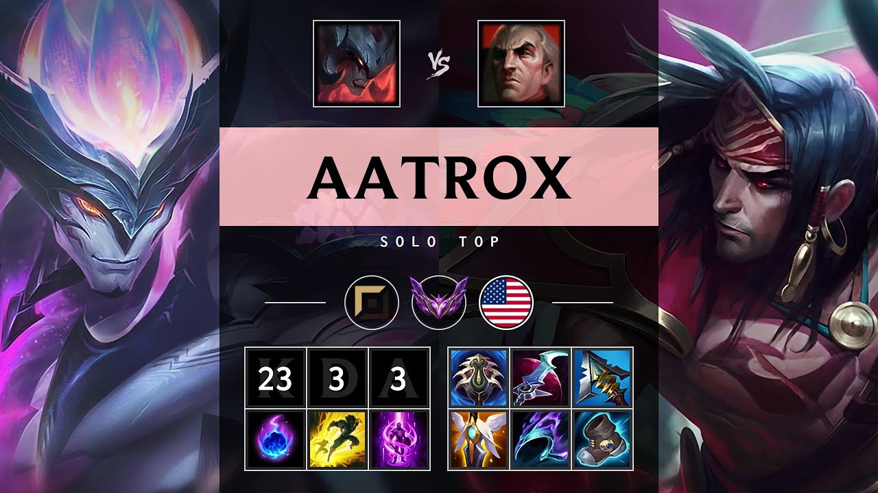 Aatrox Top vs Swain: Pentakill, Legendary - NA Master Patch 14.17 - YouTube