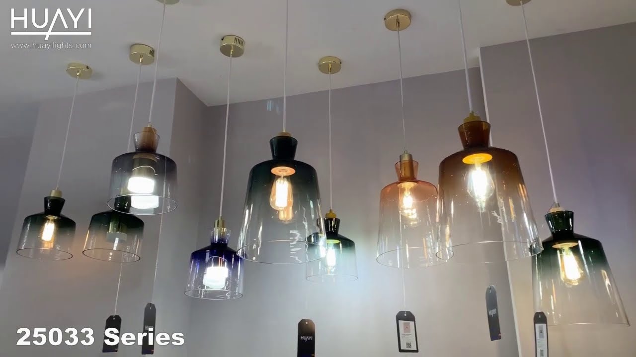 Modern Gradient Glass Pendant Light from Huayi Lighting - YouTube