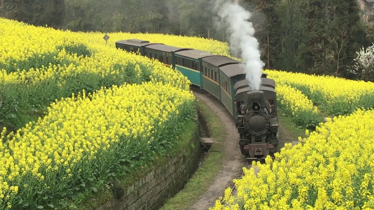 Steam Train Excursion in Sichuan, China - YouTube