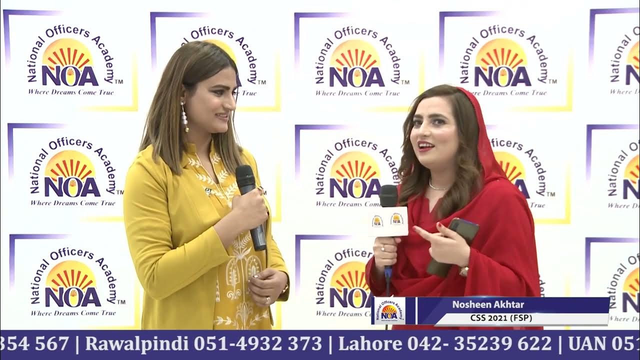 Nosheen Akhtar Fsp Css 2021 National Officers Academy Youtube