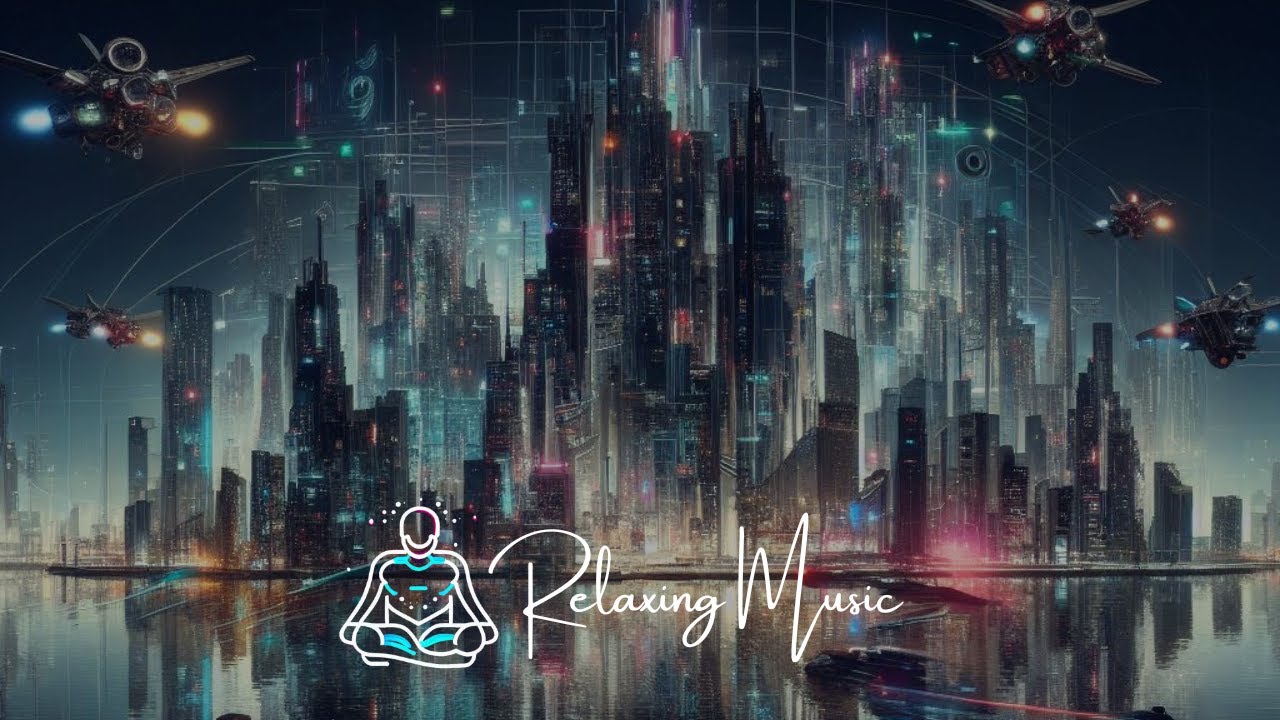 Relaxing Music playing in a Futuristic City🌆 with a Night Skyline and ...