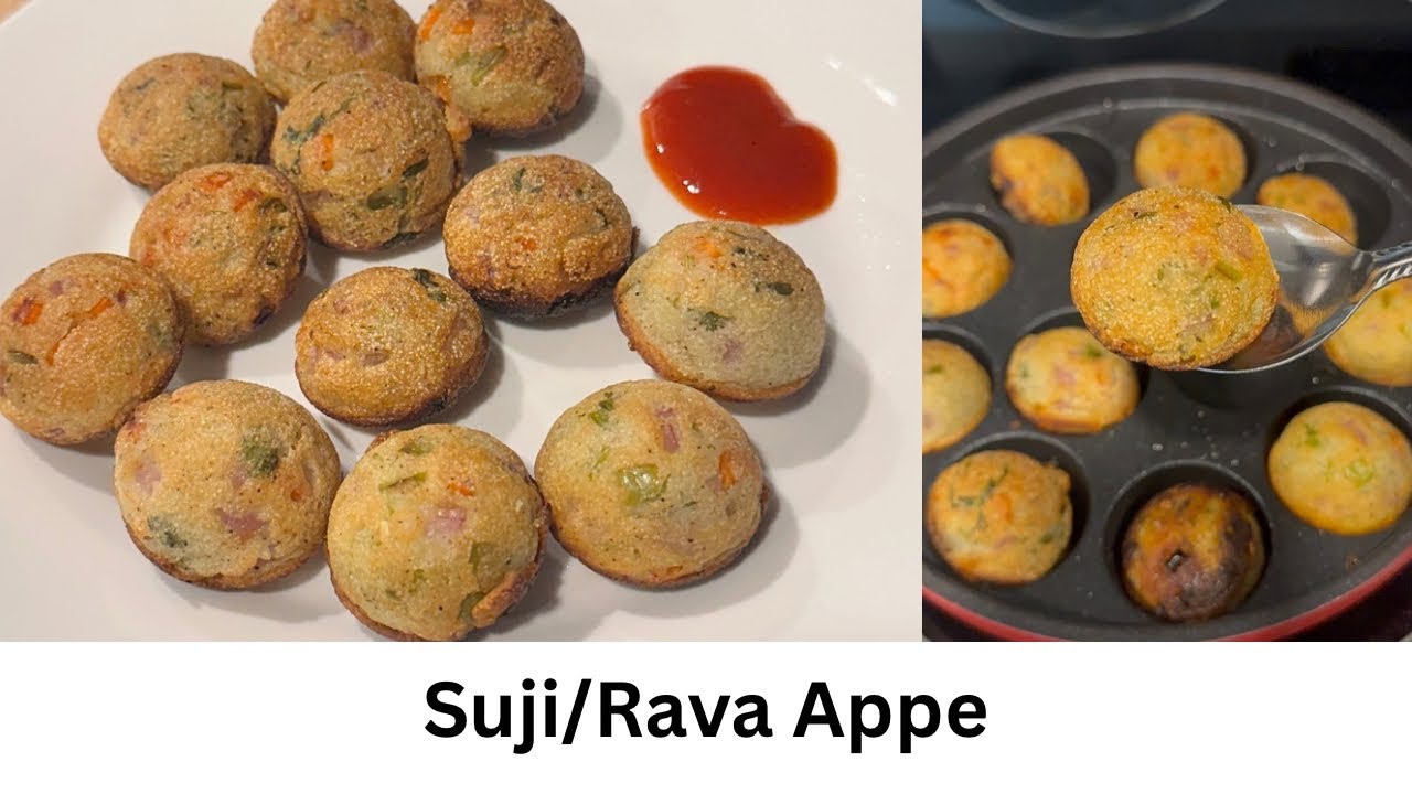 Suji Appe Recipe | Quick & Healthy South Indian Snack | Instant ...