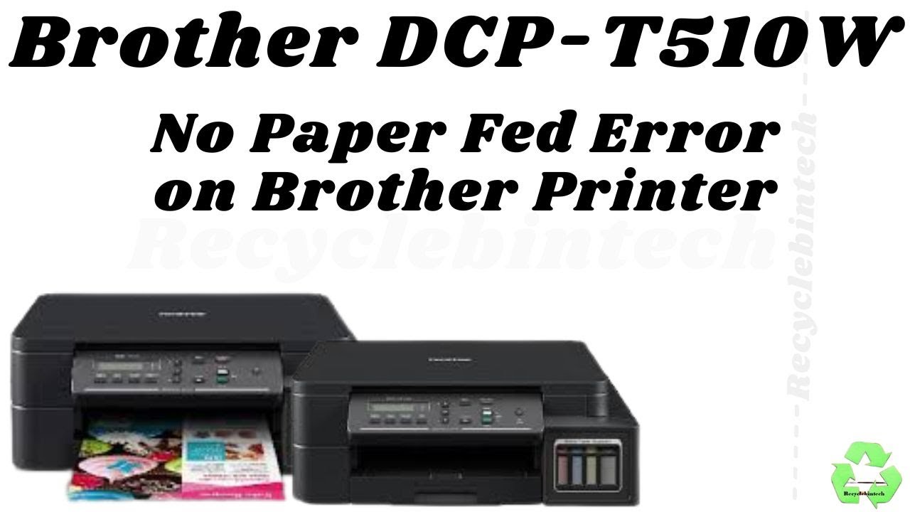 No paper fed brother t510w printer 100% problem solved - YouTube