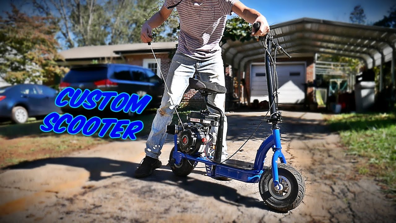 79cc Predator Scooter Build Part 2 - YouTube