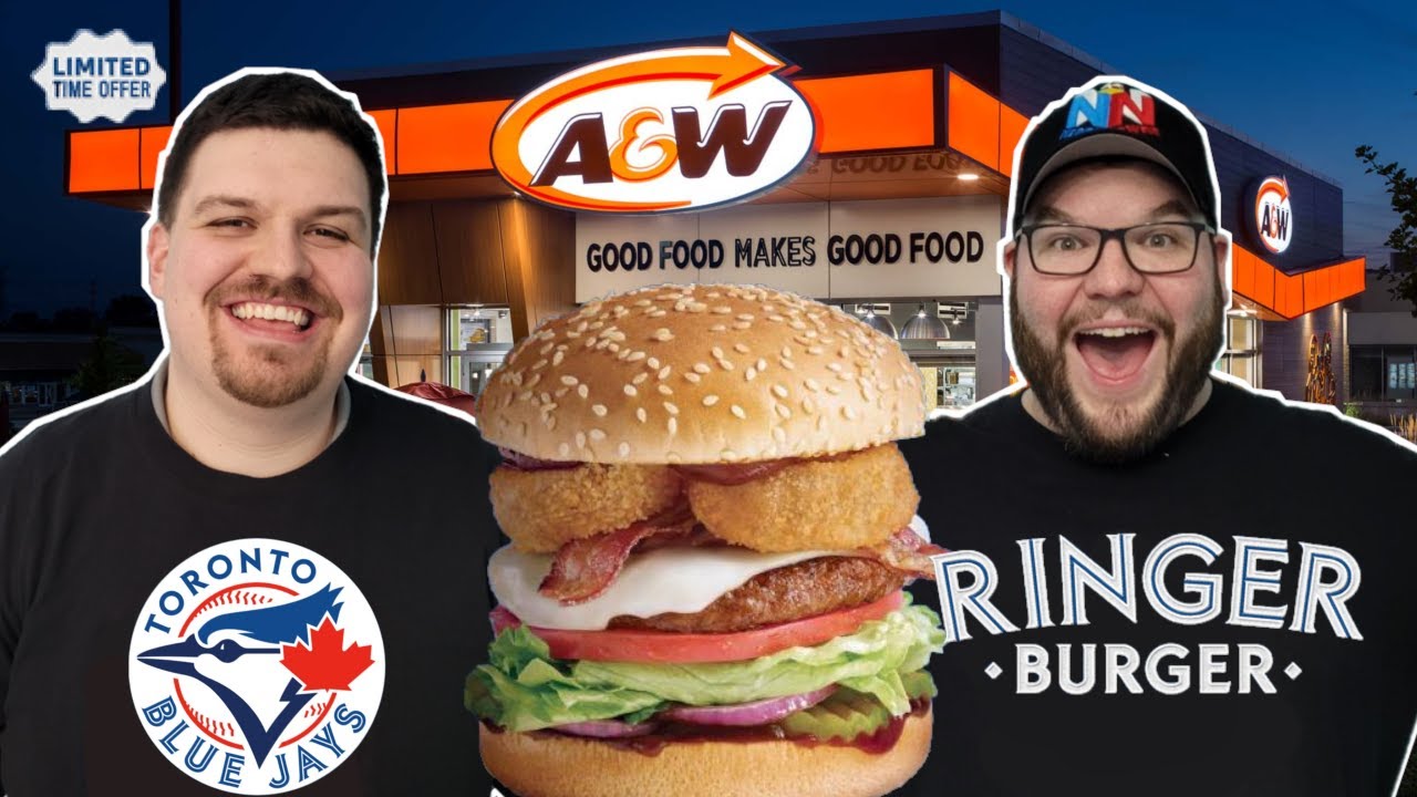 NEW A&W's Ringer Burger Review! - YouTube