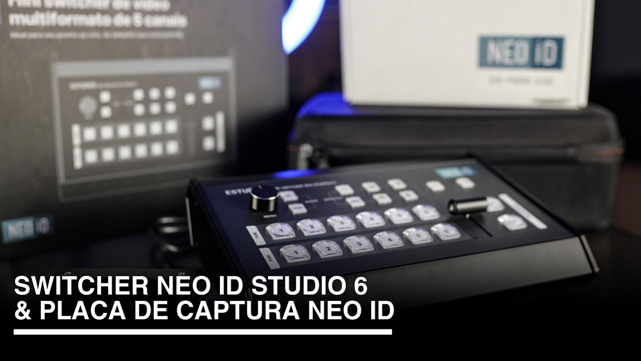 Mini Switcher Estúdio 6+ NeoiD SDI/HDMI Streaming + Placas de Captura ...