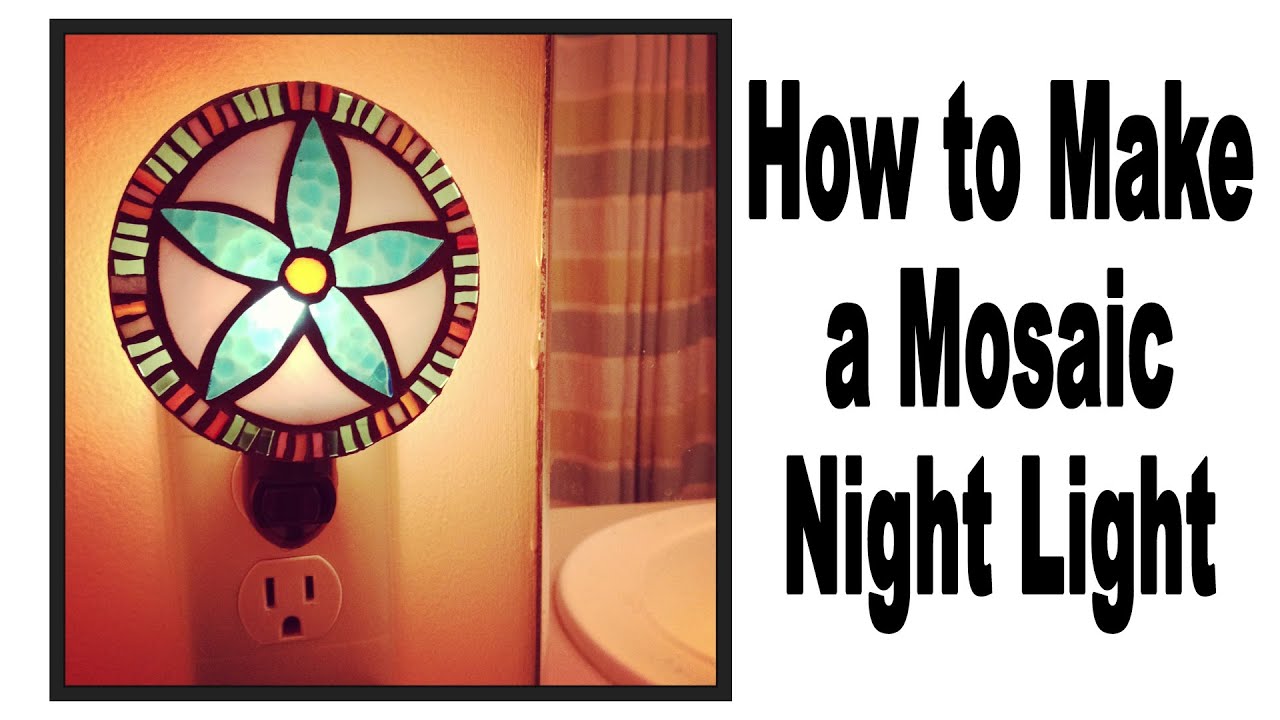How to Make a Mosaic Night Light with No Days Mosaic Adhesive - YouTube