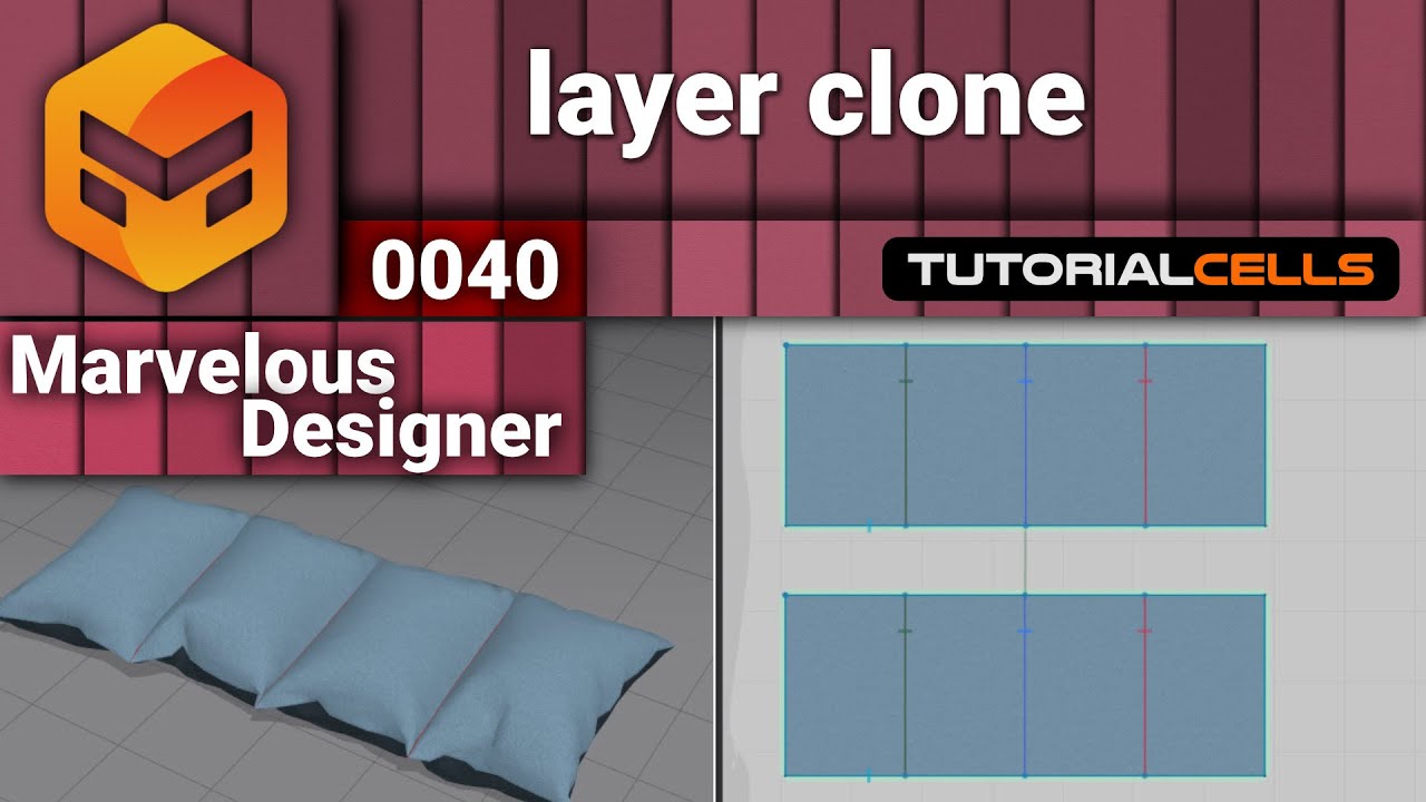 0040. layer clone in Marvelous Designer - YouTube