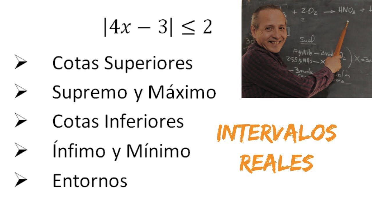 Intervalos Reales Cotas Supremo Ínfimo Máximo Mínimo Entornos - YouTube