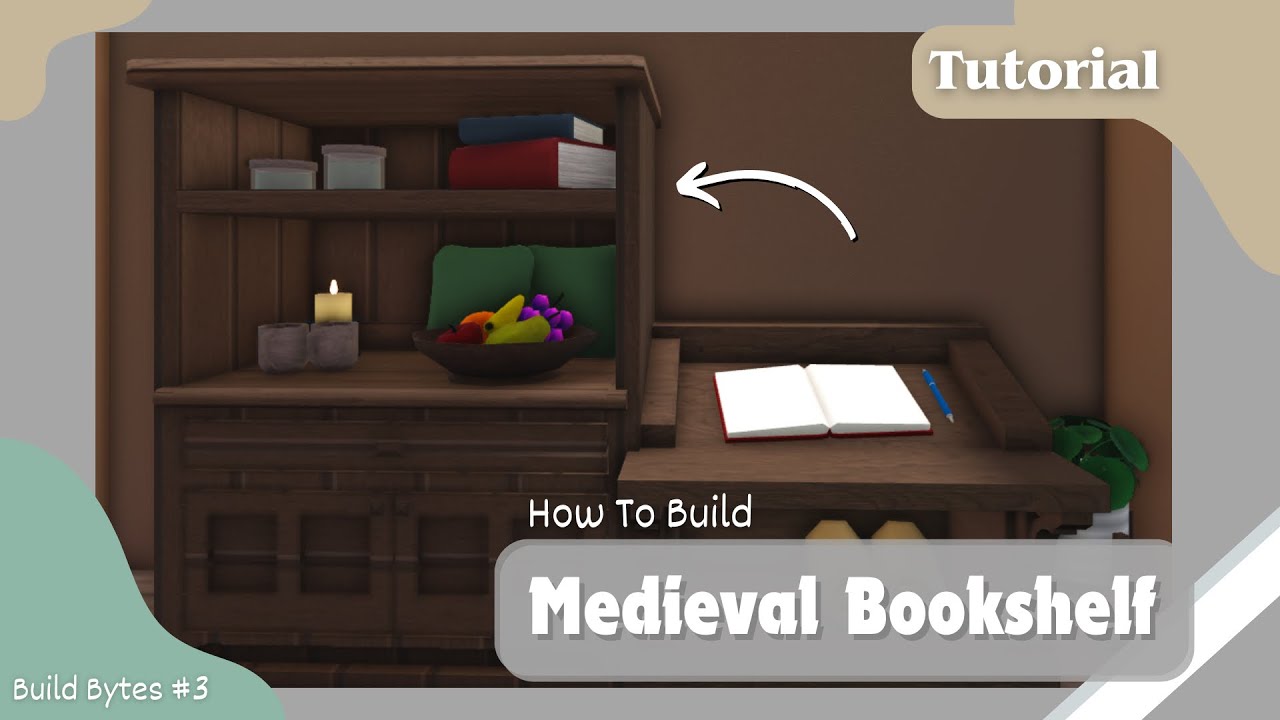 How to Build - Medieval Bookshelf | Bloxburg | Build Hacks - YouTube