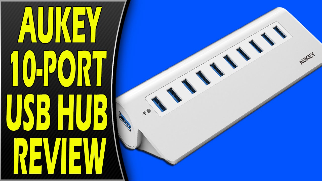 Aukey 10-Port USB 3.0 Aluminum Hub Review - YouTube