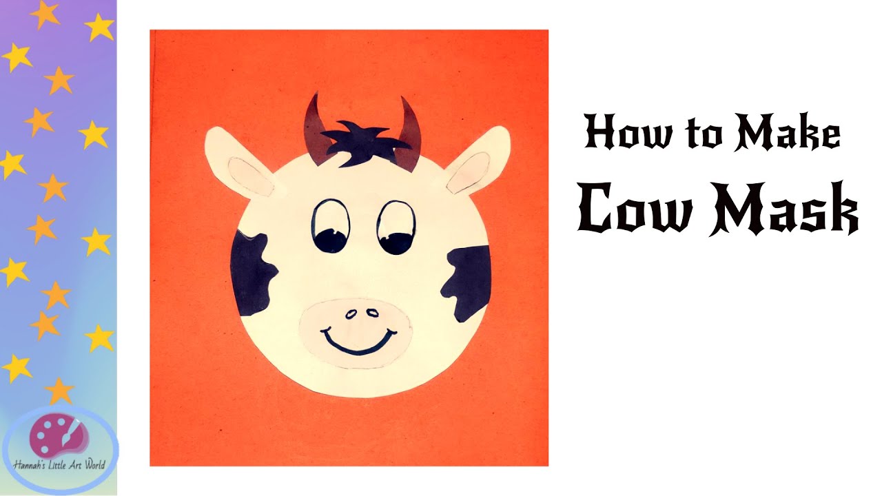 DIY Cow Mask🐮 | How to Make a Cow Mask(easy way) - YouTube