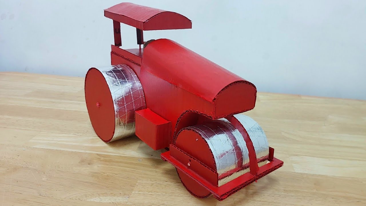 Cardboard Road Roller From Cardboard ||part 2|| Homemade ll DIY - YouTube