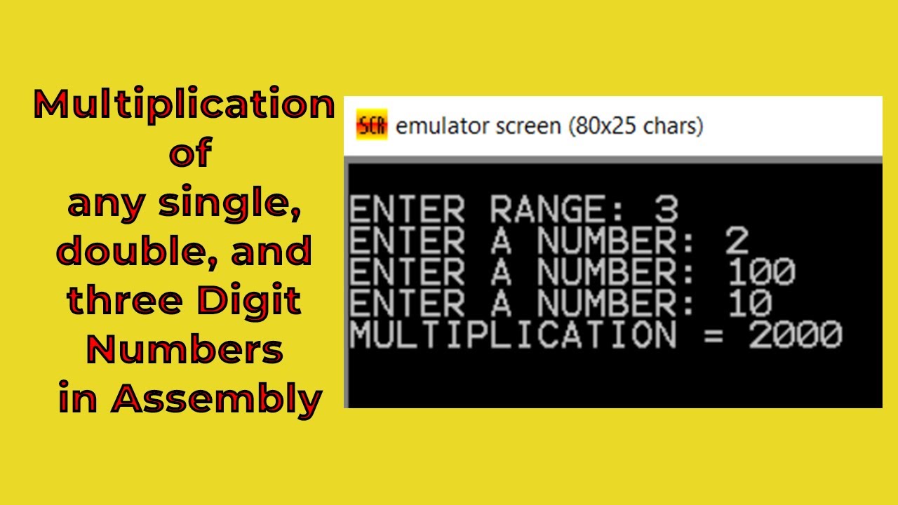 Multiplication of any dynamic Single, Double and triple Digit using ...