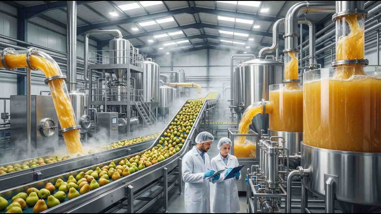 This Pear Juice Factory Will Blow Your Mind 🤯 | Full Production Process ...