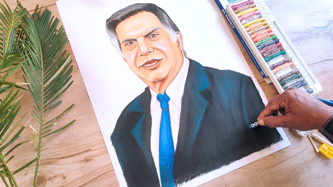Sir Ratan Tata Drawing | Pencil Sketch | How To Draw Ratan Tata | Oil ...