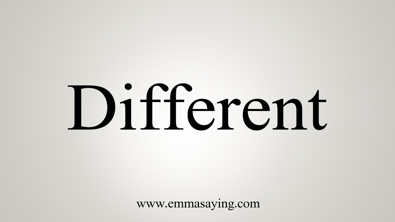 How To Say Different YouTube How To Say Different YouTube