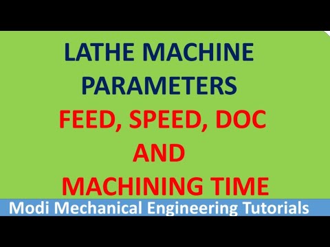 feed speed depth of cut for lathe| Lathe Machine Parameters | feed ...