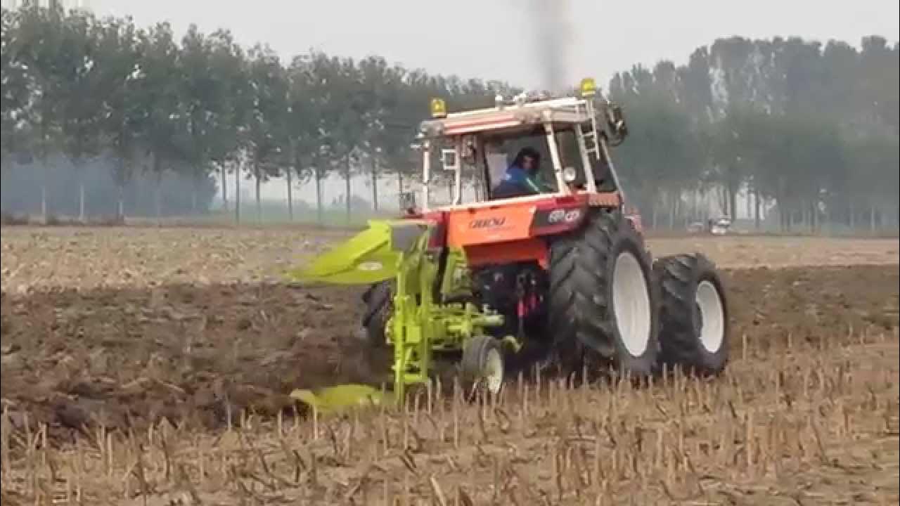 Gara aratura Stagno Lombardo 2015 Fiat 1180 + quadrivomere Piccioni - YouTube