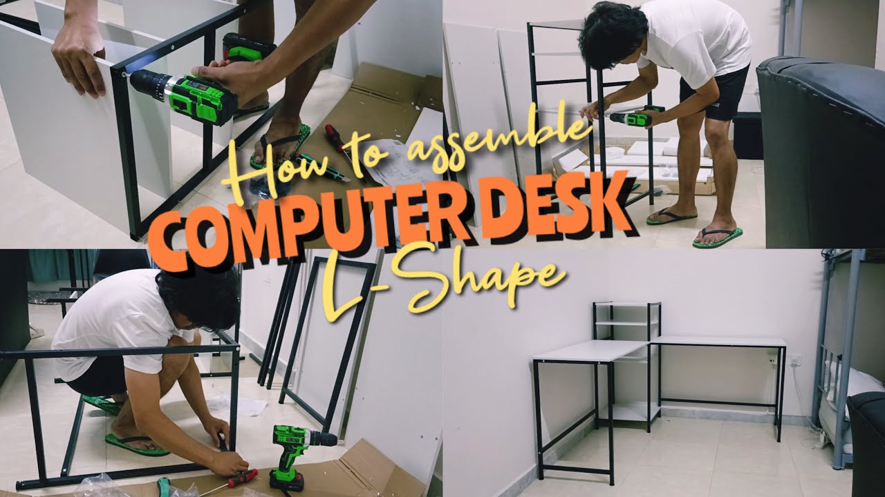 COMPUTER DESK | L-SHAPE | How to assemble? - YouTube