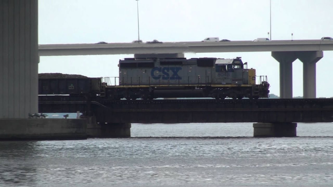 Jacksonville, Florida CSX, Acosta Bridge, High Definition - YouTube