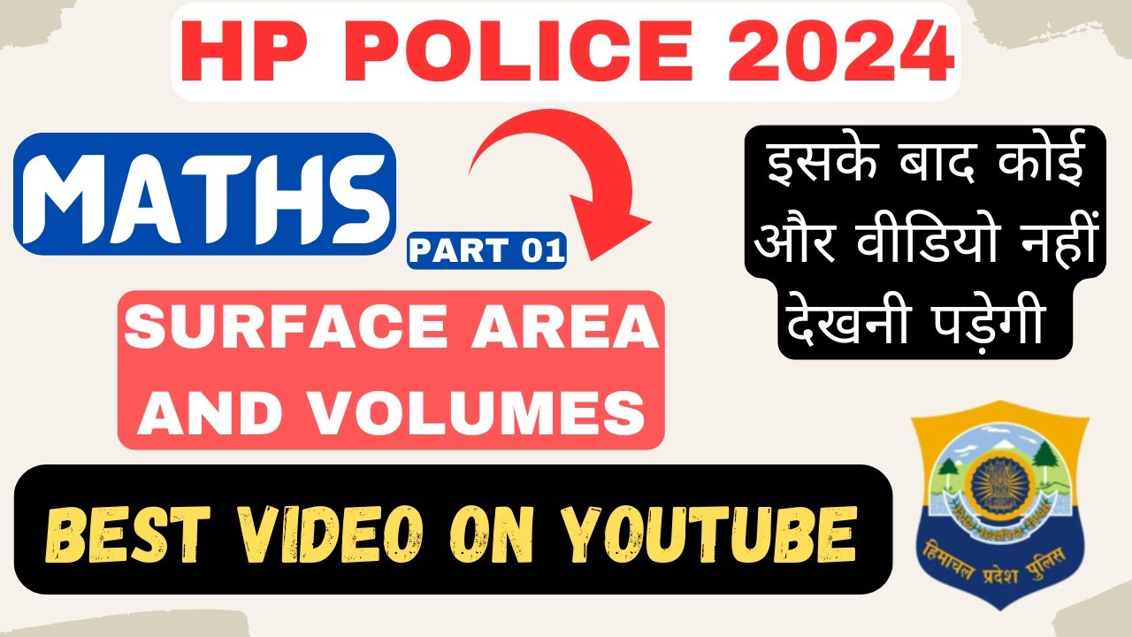 HP POLICE 2024 | MATHS | MENSURATION 2D AND 3D | Part 02 COMPLETE ...