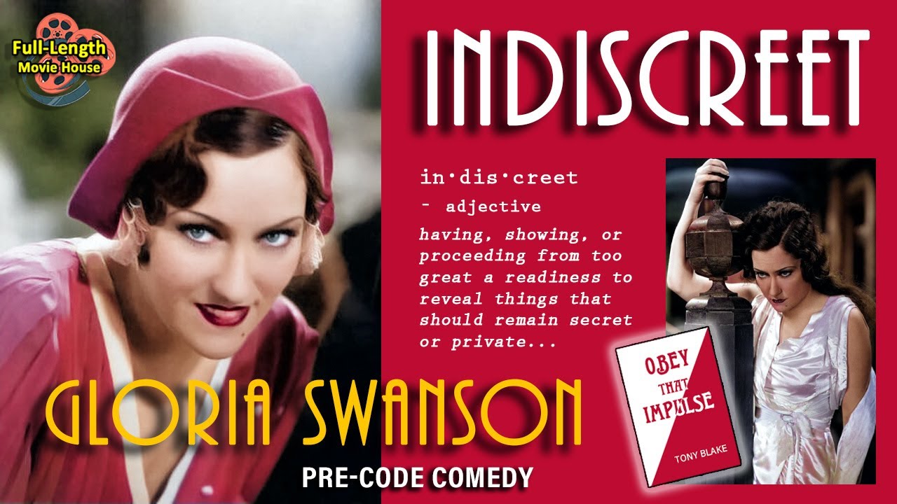 Indiscreet (1931) — Pre-Code Comedy / Gloria Swanson, Ben Lyon - YouTube