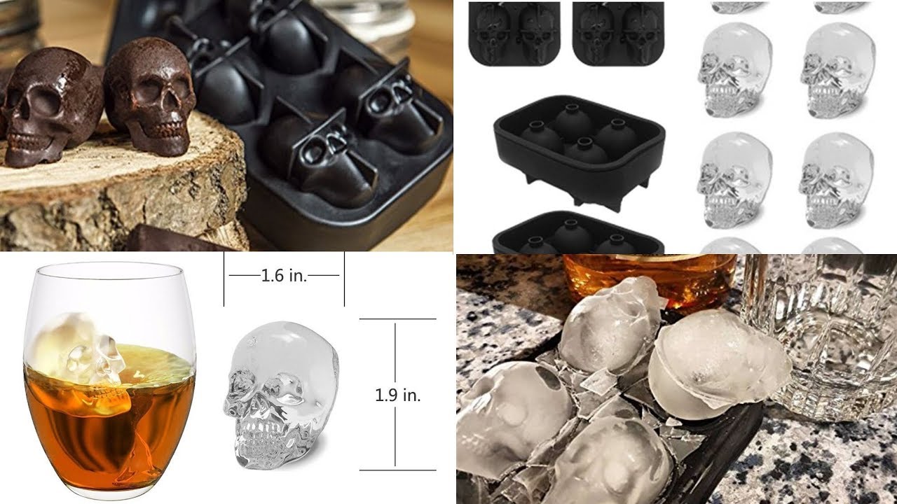 Silicone Skull Mold for Ice or Chocolate - YouTube