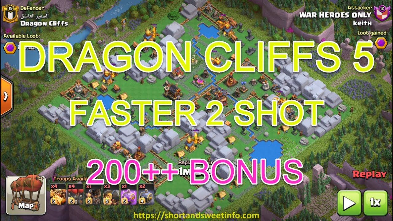 FASTER 2 SHOT Dragon Cliffs Level 5 default layout - YouTube