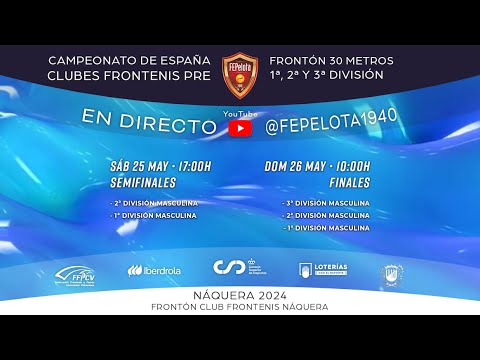 FINALES - Campeonato de España de Clubes Frontón 30 metros Frontenis ...