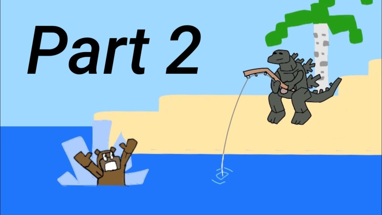 [Part 2] Mothra and Godzilla Cleaning The Beach - YouTube