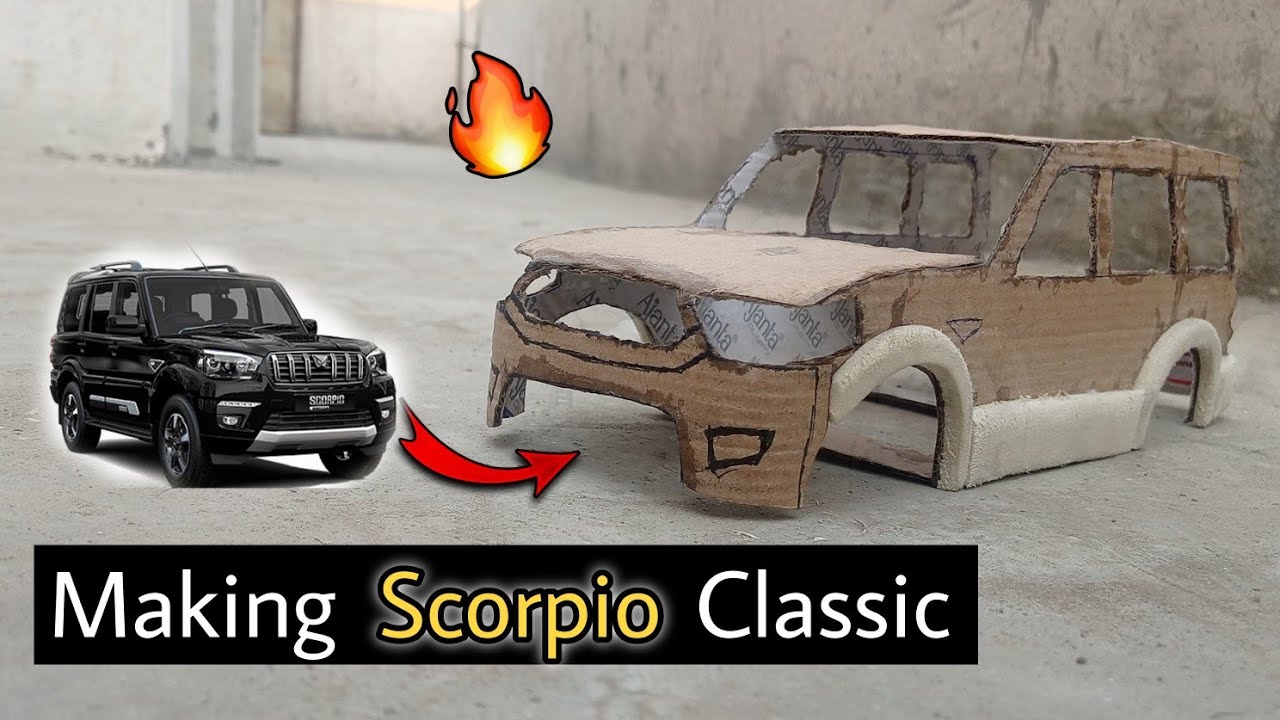 Making Rc Mahindra Scorpio Classic Car Body | Homemade Rc Scorpio ...