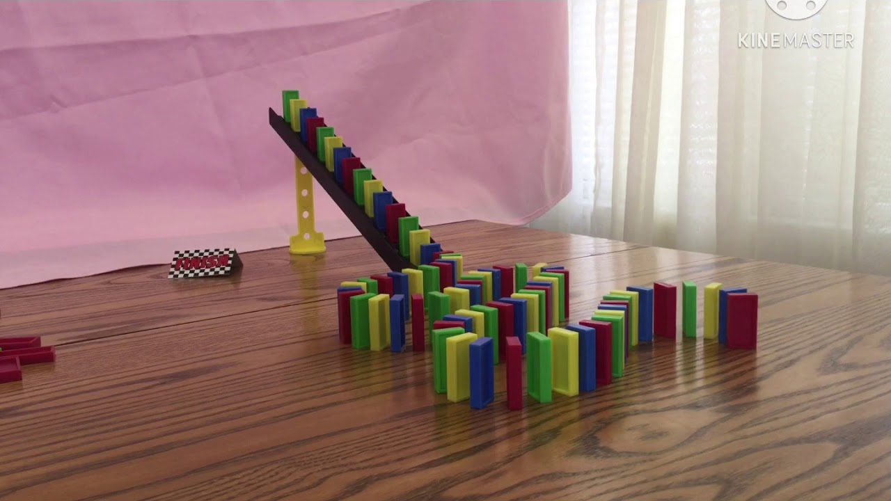 Dominoes walk UP steps!! - YouTube