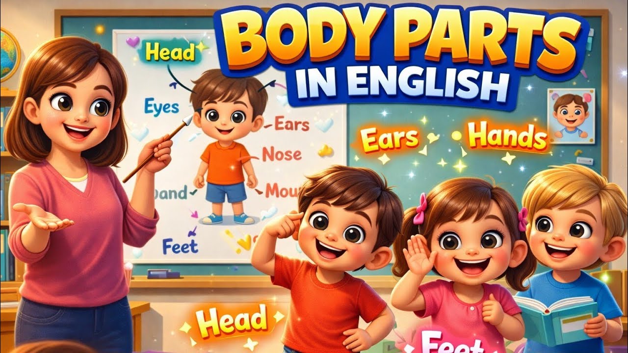 Parts of the Body | Learn Body parts in English | - YouTube