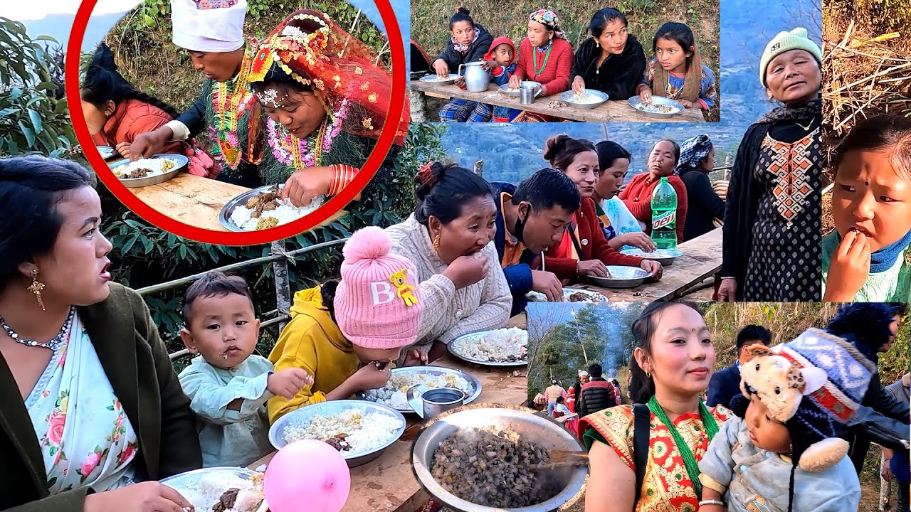village wedding ceremony in rural Nepal || Traditional marriage culture ...