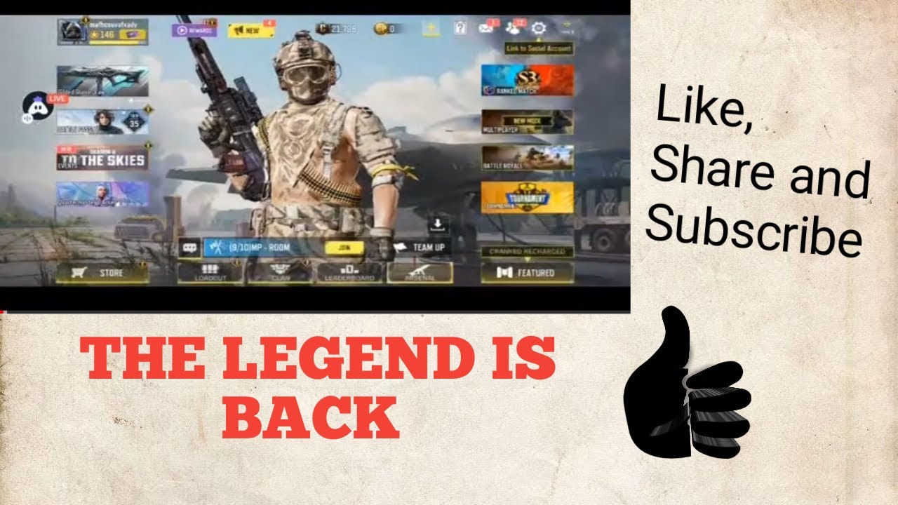 Legend Is Back With New Cod Live🔥🔥🔥 - YouTube