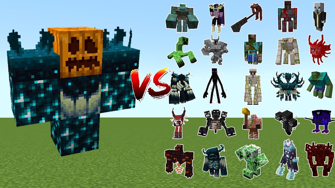 MUTANT WARDEN vs All Minecraft Bosses | Minecraft Mob Battle - YouTube