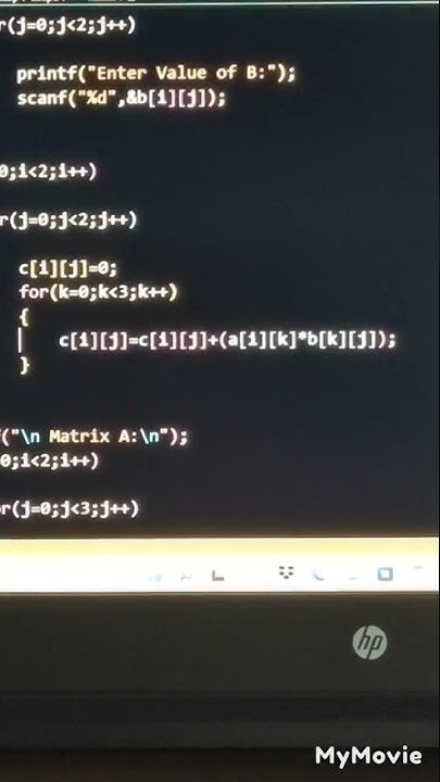 multiply two matrices iN 🧲 PrOgRaMmInG 🌴🪴🍀 - YouTube