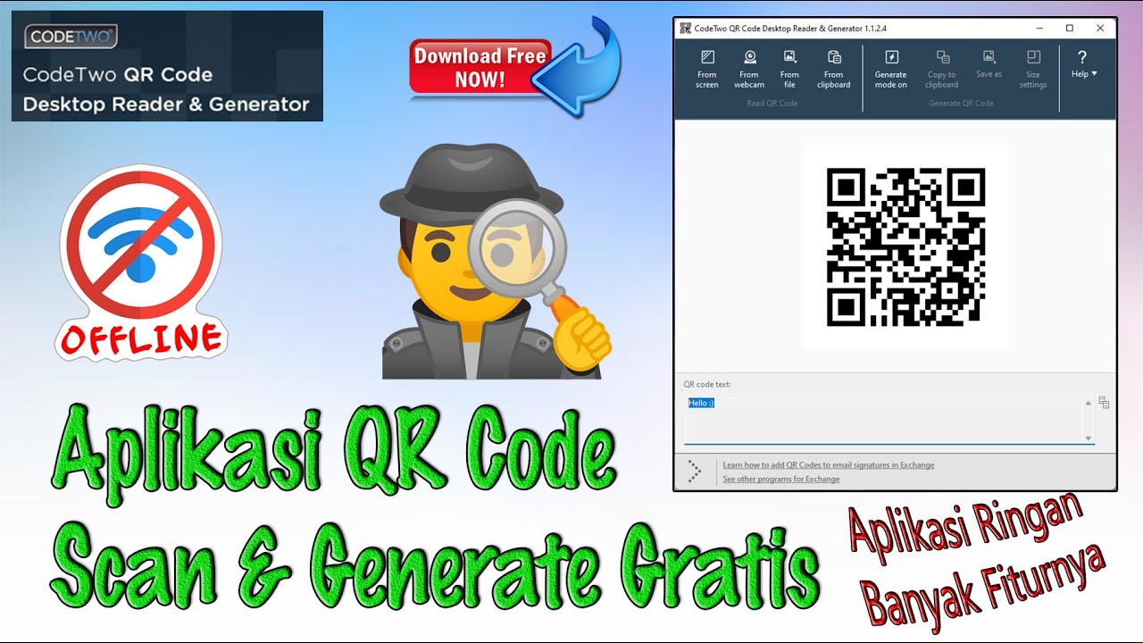 Aplikasi Gratis, CARA SCAN QRCODE BARCODE OFFLINE LANGSUNG DARI LAPTOP ...
