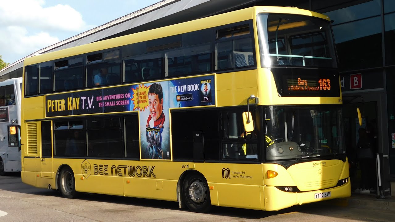 Thrashy Run!! | Scania N230UD OmniCity 3614 (YT09 BJV) | GNW 'Bee ...
