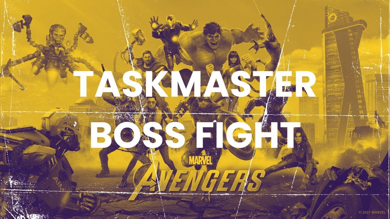 MARVEL AVENGERS - TASKMASTER BOSS FIGHT GAMEPLAY - YouTube