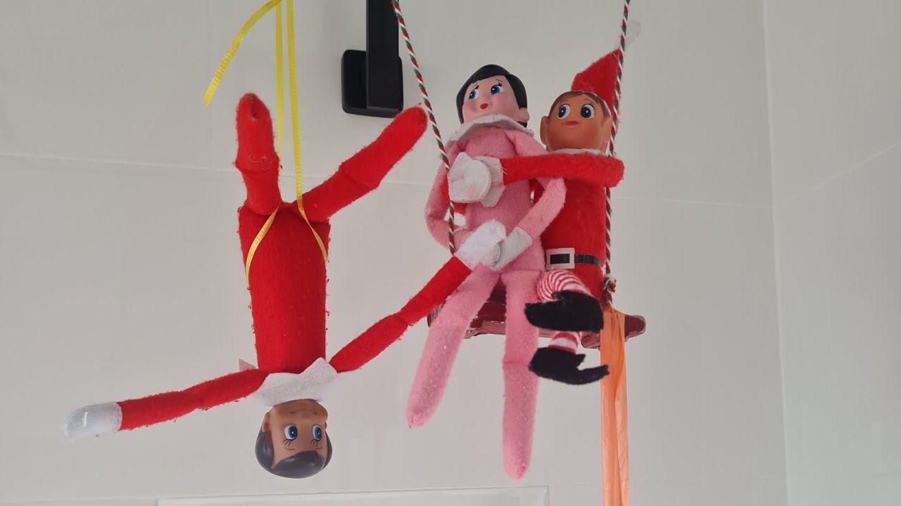 elf on the shelf day 23 Anna's acrobatic elves #@TheMcFiveCircus ...