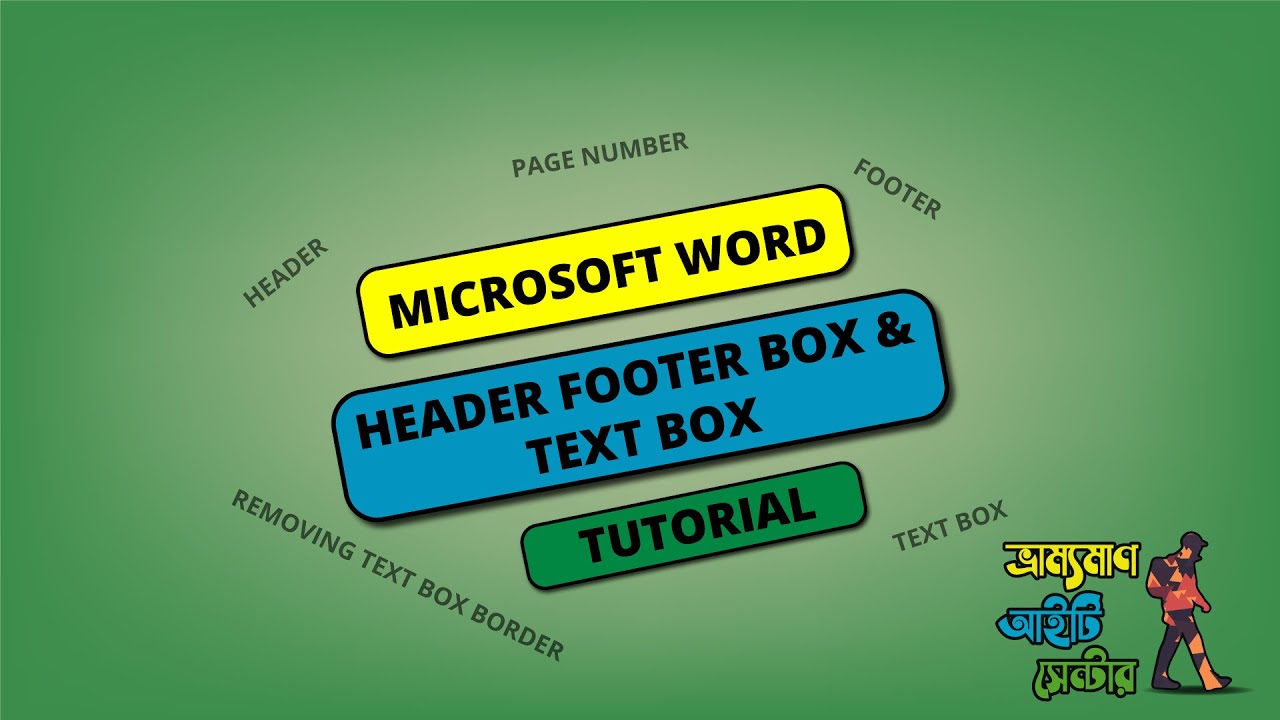 MICROSOFT WORD TUTORIAL || HEADER FOOTER BOX & TEXT BOX TUTORIAL - YouTube