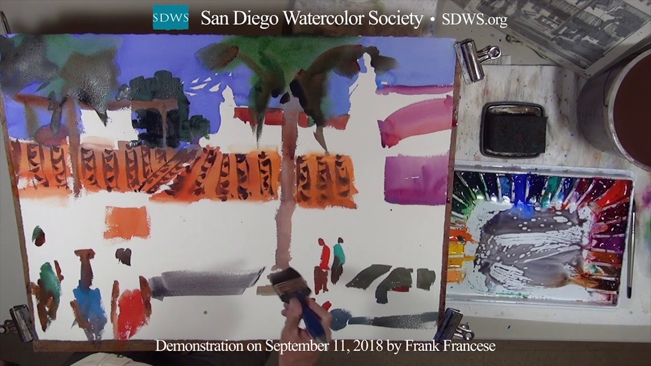 Watercolor Demonstration - Frank Francese, San Diego 2018 (4 of 6 ...
