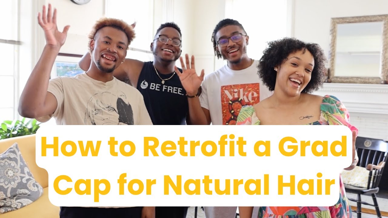 How To Retrofit a Grad Cap for Natural Hair - YouTube