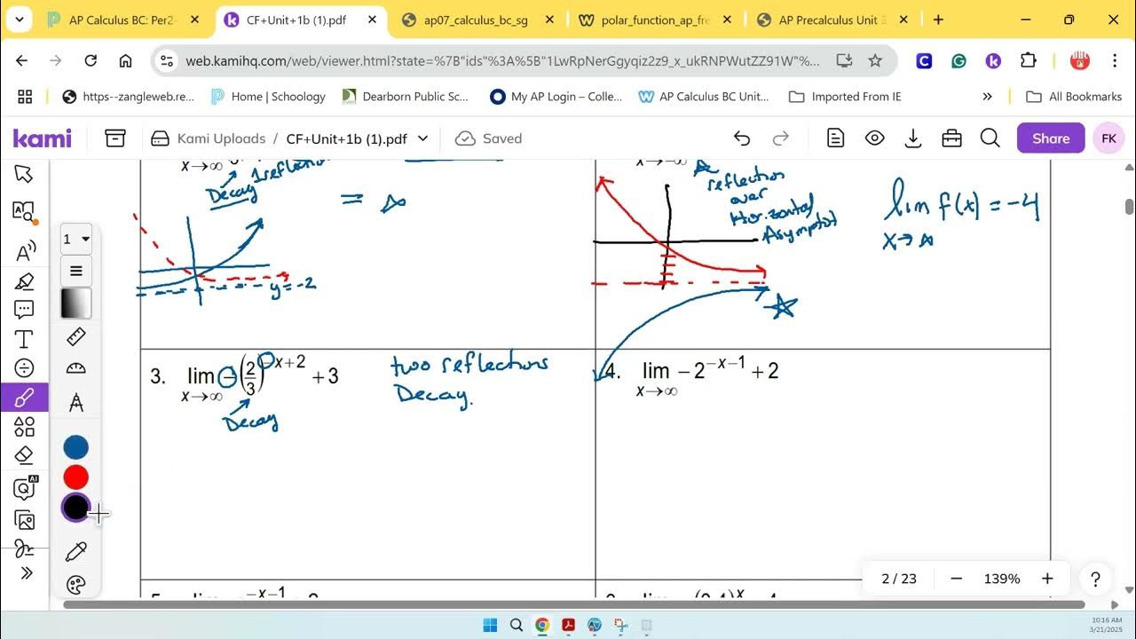 3 21 Ap Precalc Class Notes Youtube