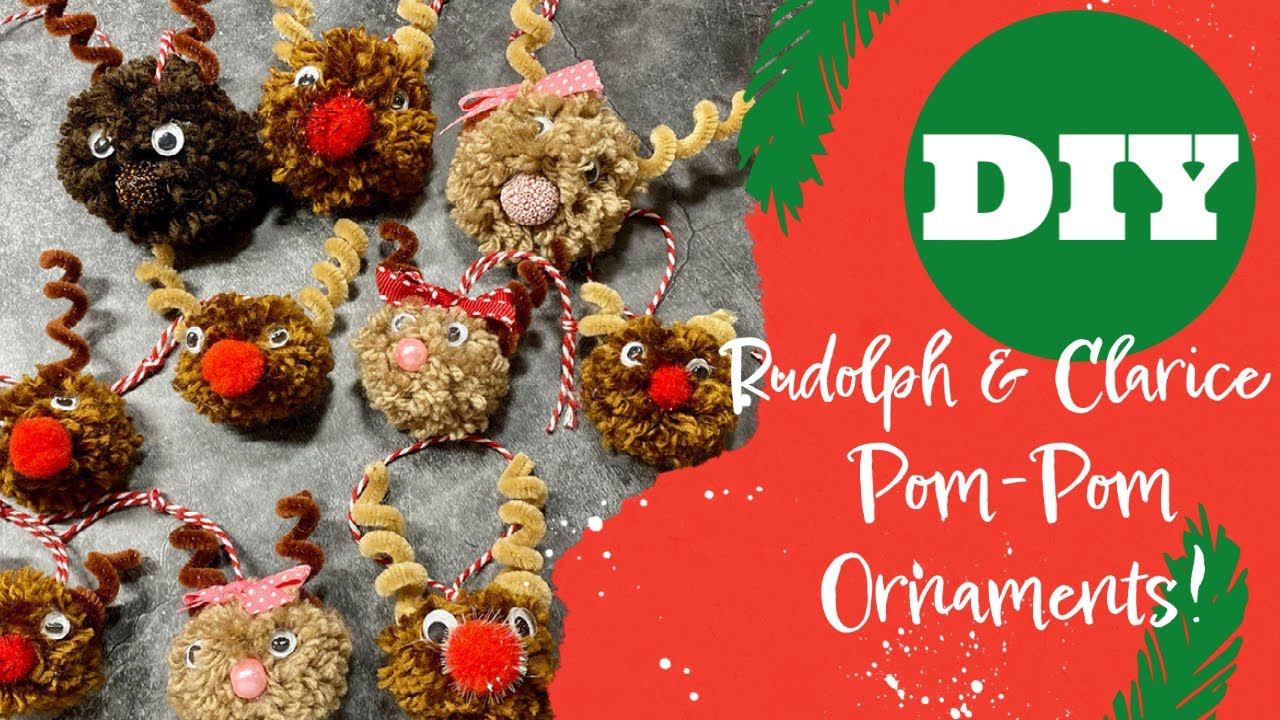 DIY: EASY RUDOLPH REINDEER CHRISTMAS ORNAMENTS! - YouTube