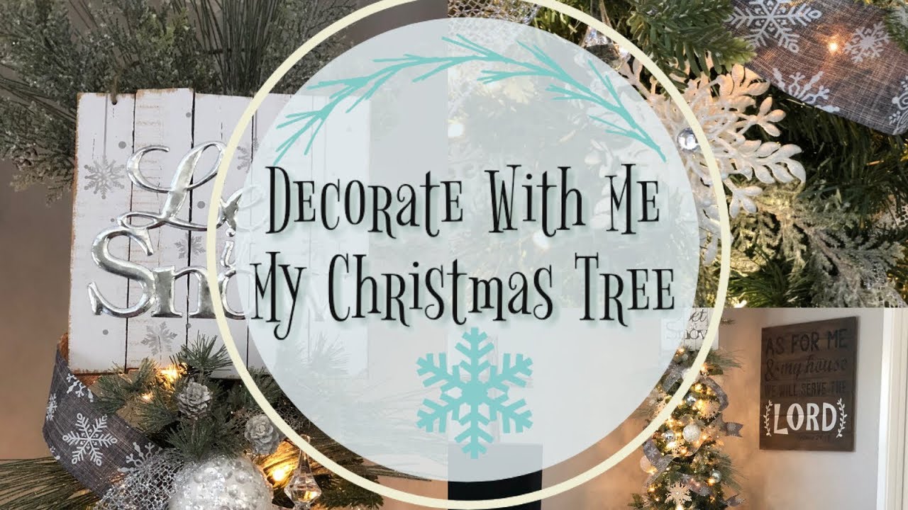 Decorate With Me My Christmas Tree | White and Silver Christmas Tree ...