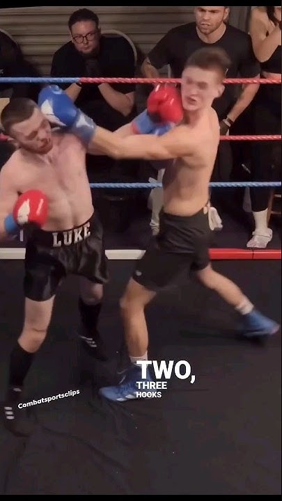 Incredible knockout sequence of back-to-back left hooks, with a third hook to get a knockout ...